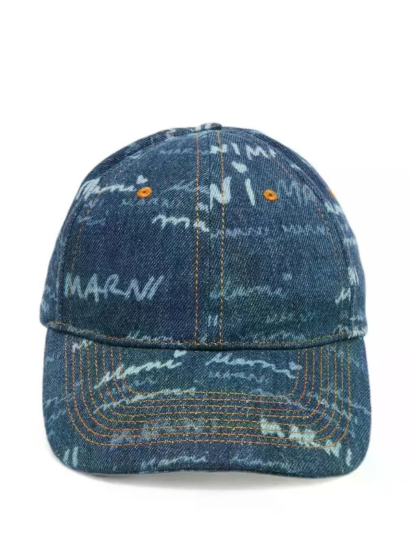 Marni Logo Print Baseball Cap