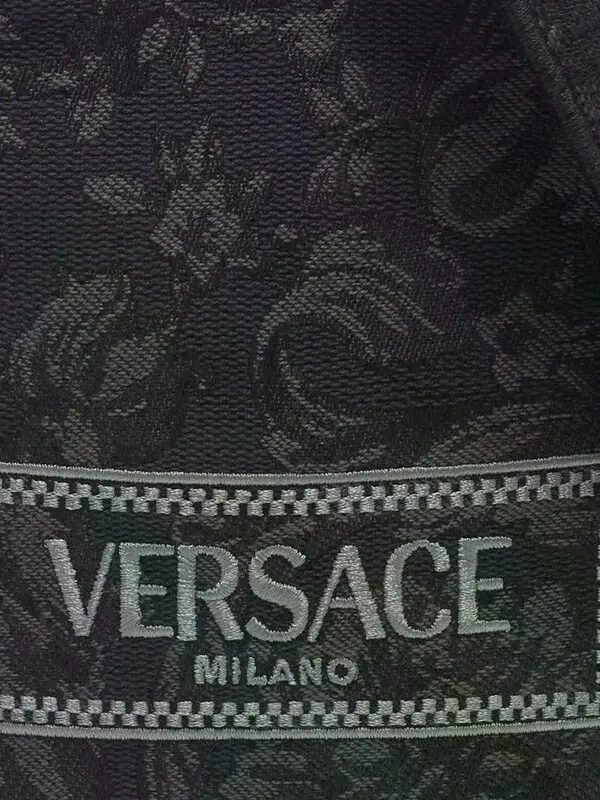 Versace Mini Athena Barocco Jacquard Tote Bag - Black