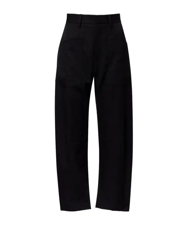 NILI LOTAN Shon Virgin Wool Barrel-leg Pants