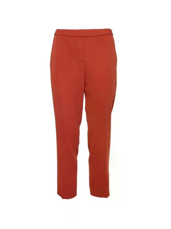 Theory Textured Straight-leg Trousers - Orange