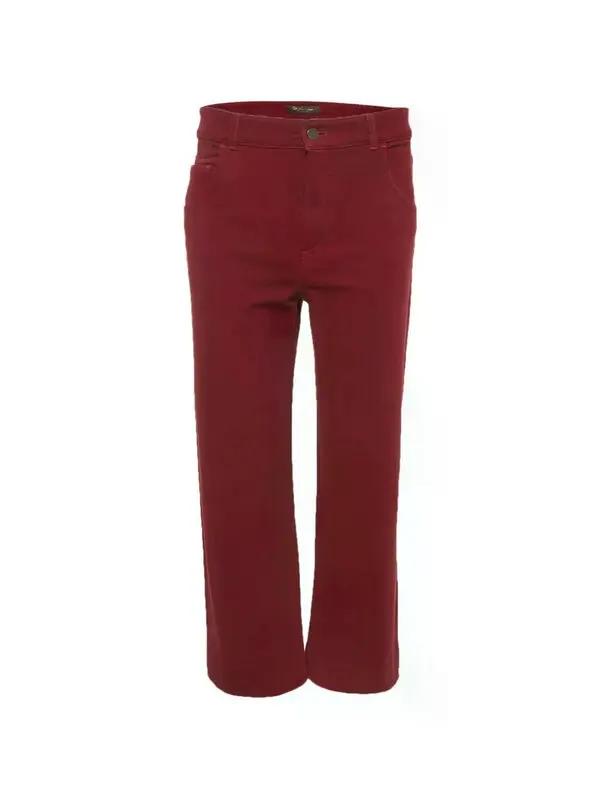 Loro Piana Burgundy Wide-leg Jeans - Red