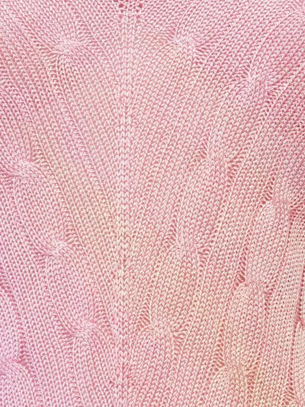 Ralph Lauren Silk Cable-knit V-neck Sweater