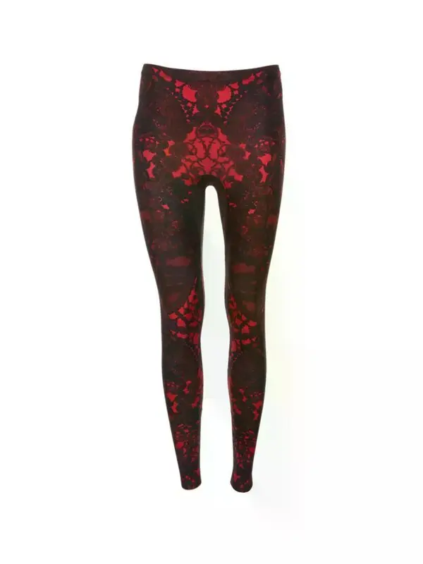 Alexander McQueen Lace-print Knit Leggings