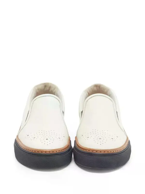 Brunello Cucinelli Perforated Slip-on Sneakers