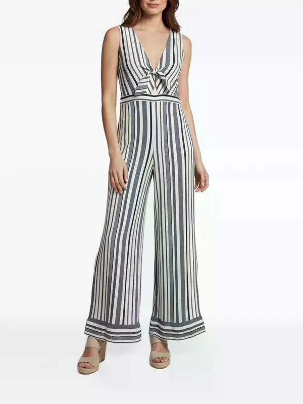 Alice + Olivia Laurice Striped Jacquard Jumpsuit