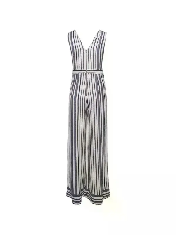 Alice + Olivia Laurice Striped Jacquard Jumpsuit