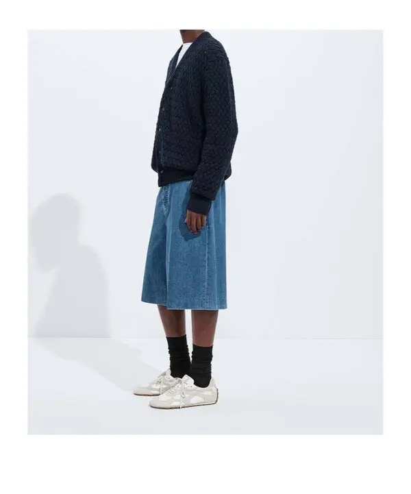 Bottega Veneta Wide-leg Washed Denim Shorts - Medium Blue