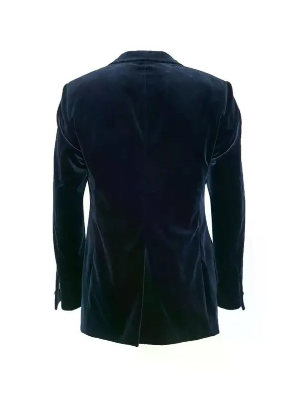 Saint Laurent Velvet-textured Blazer - Blue