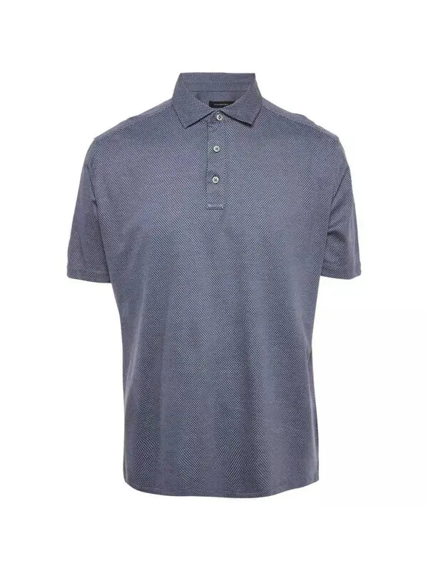 Ermenegildo Zegna Knit Polo Shirt - Blue