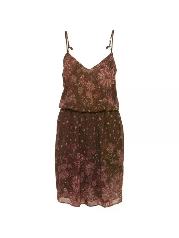 See By Chloé Paisley Print Mini Dress - Brown