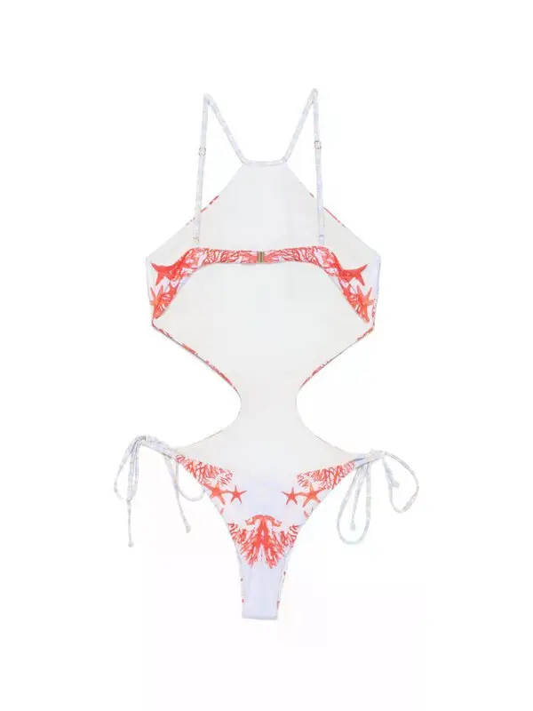 MAZZEI Cut-out Starfish-print Swimsuit
