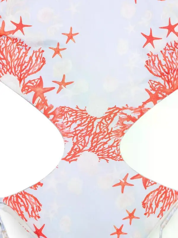 MAZZEI Cut-out Starfish-print Swimsuit