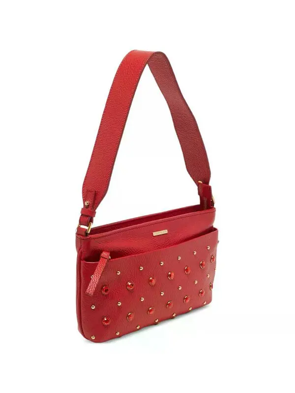 CERRUTI 1881 Leather Crystal Embellished Shoulder Bag