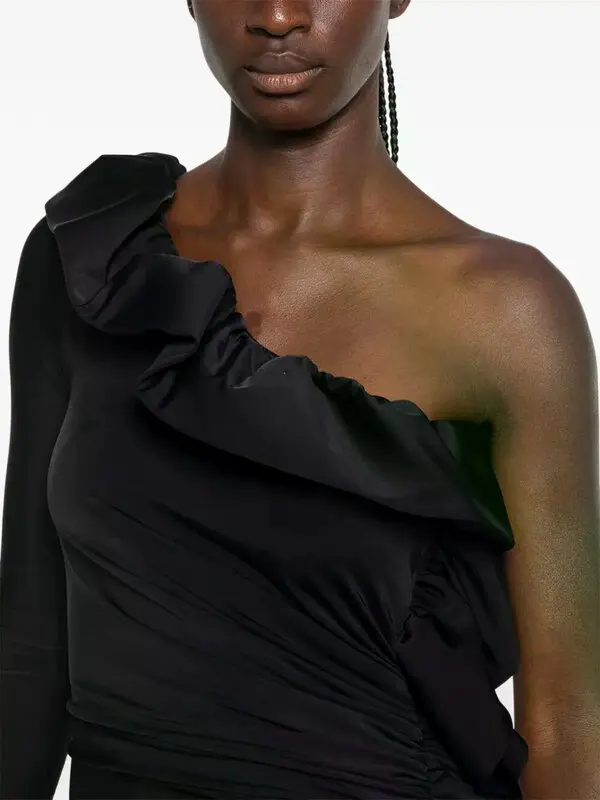 Amen Ruffled One-shoulder Mini Dress