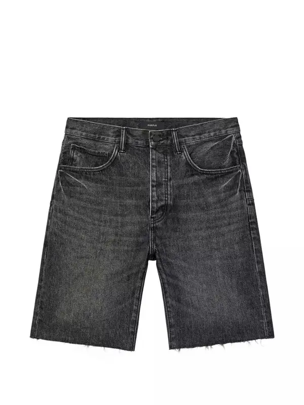 PURPLE BRAND Frayed Hem Denim Shorts