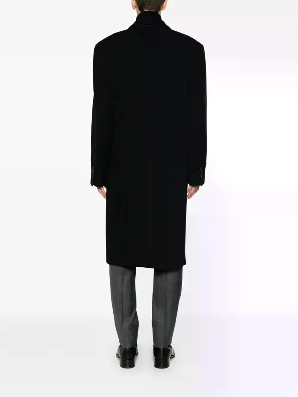 LARDINI Double-breasted Peaked-lapel Coat