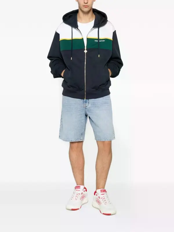 Casablanca Colour-block Zip-up Hoodie