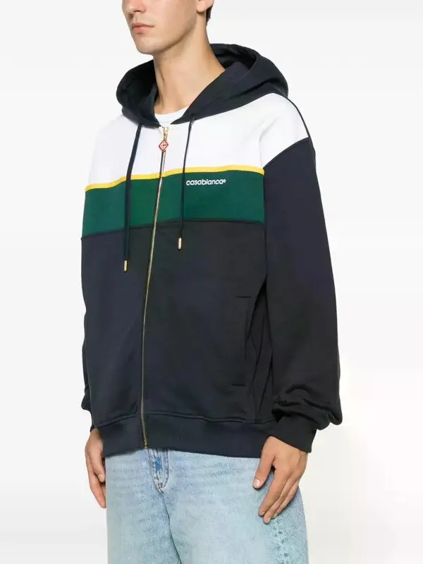 Casablanca Colour-block Zip-up Hoodie