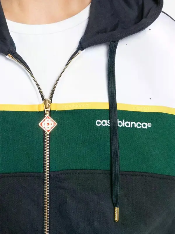 Casablanca Colour-block Zip-up Hoodie