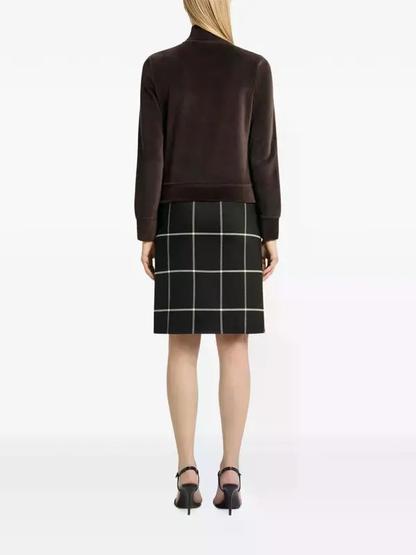 COURREGES Velvet Zip-up Track Jacket - Brown