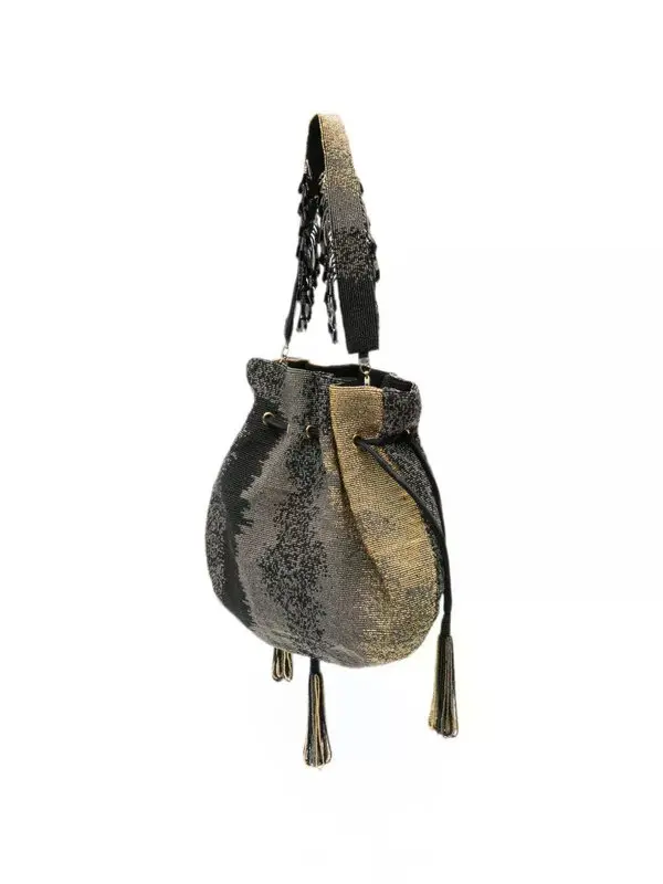 SLO_HAND_MADE Bead Embellished Bucket Bag