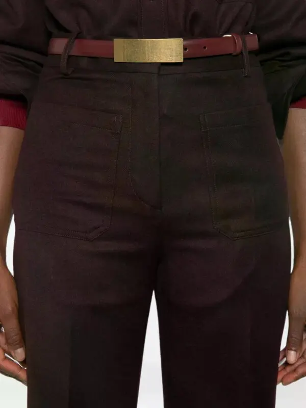 Victoria Beckham Alina Wide-leg Wool Trousers - Brown
