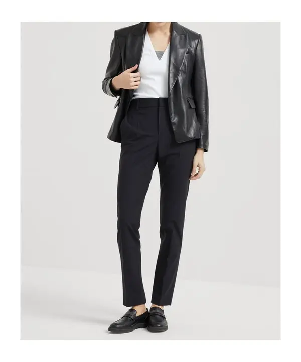 Brunello Cucinelli Tapered Wool Trousers