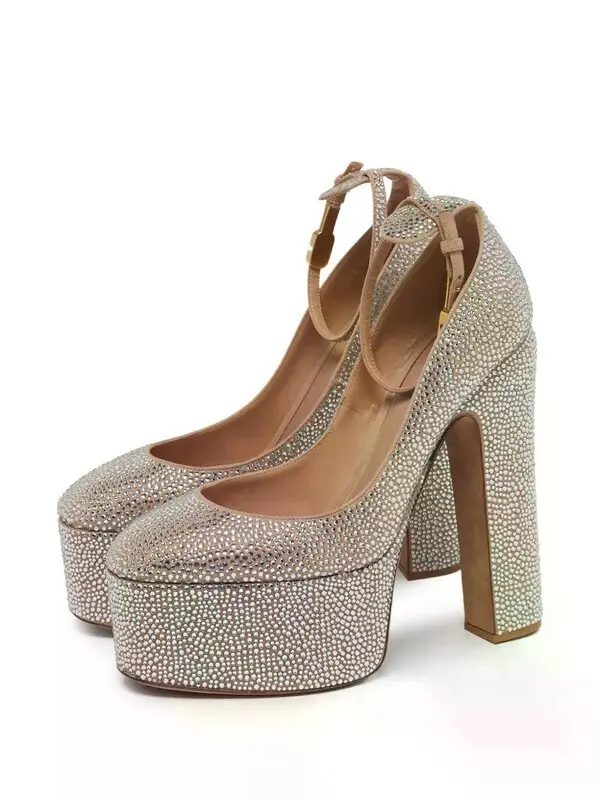 Valentino Garavani Embellished Heeled Pumps - Silver