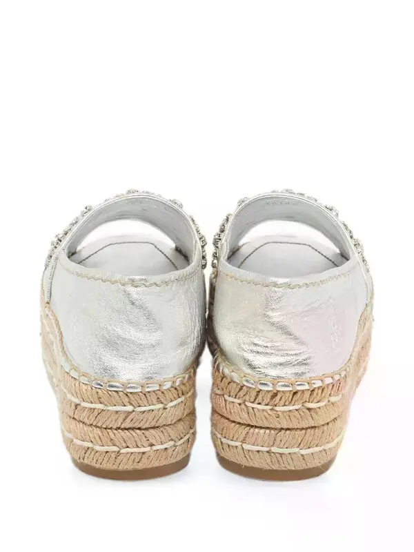 Prada Crystal-embellished Platform Espadrilles