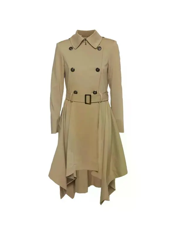 Escada Double-breasted Handkerchief-hem Trench Coat - Neutrals