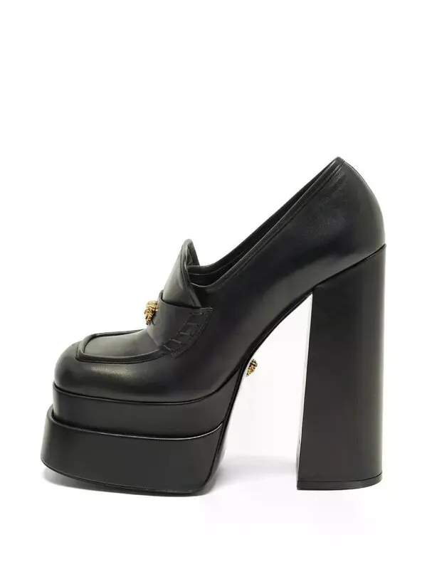 Versace Aevitas Platform Loafer Pumps - Black