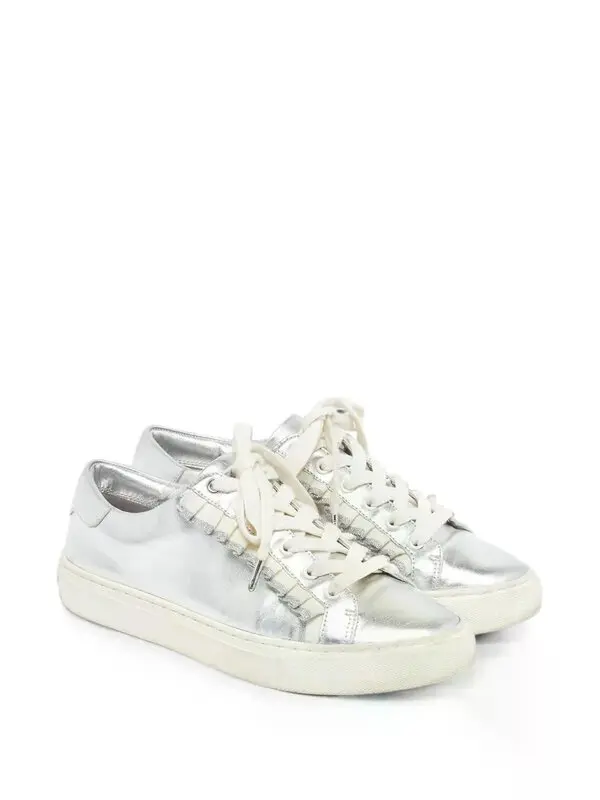 Tory Burch Lace-up Sneakers With Ruffle Trim