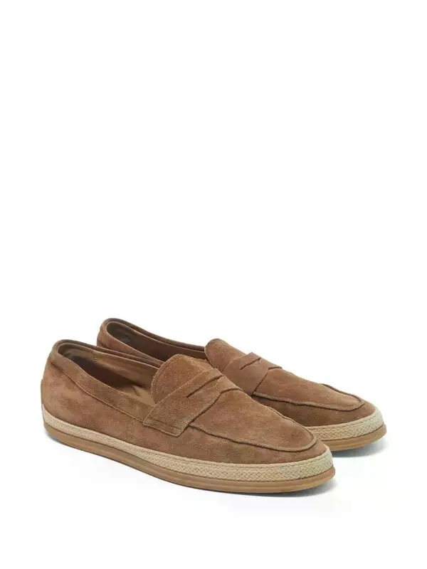 TOD'S Woven Trim Loafers