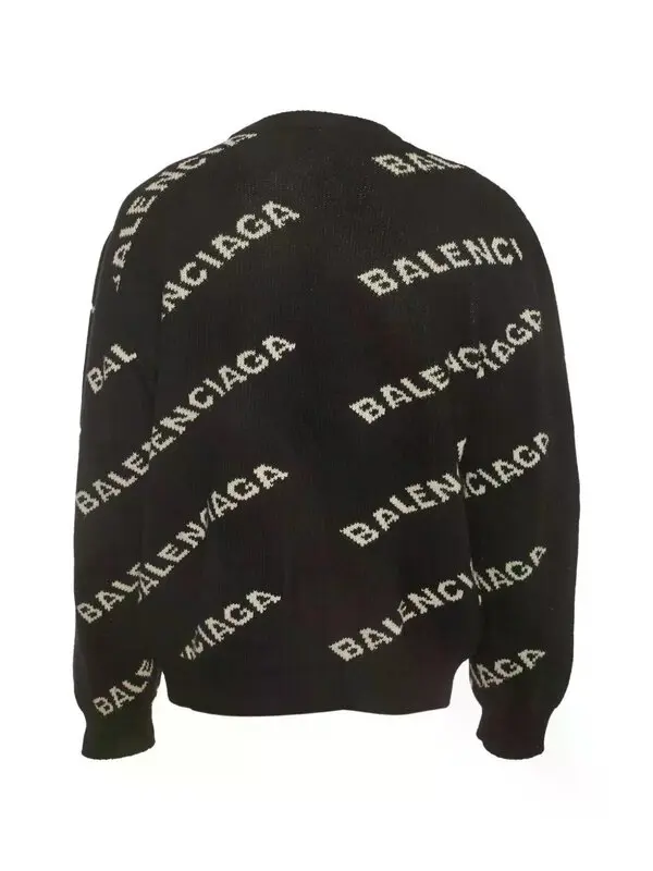 Balenciaga All-over Logo Knit Sweater