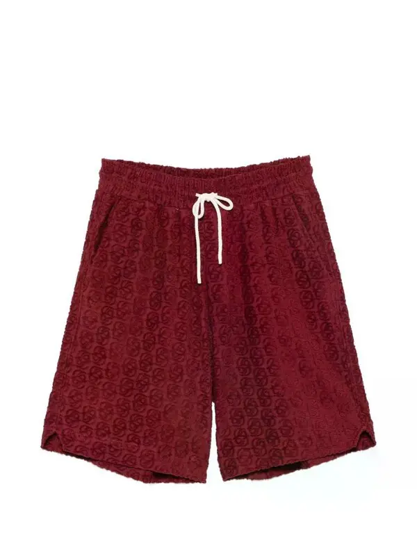 Drole De Monsieur Logo Jacquard Track Shorts - Red