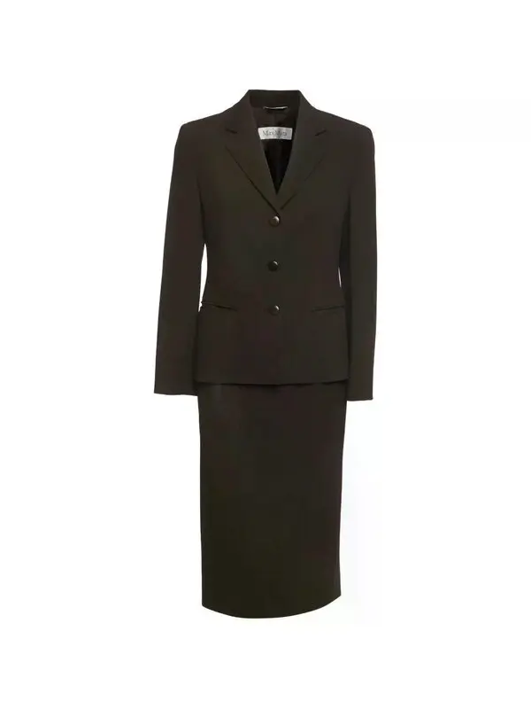 Max Mara Gabardine Skirt Set - Brown