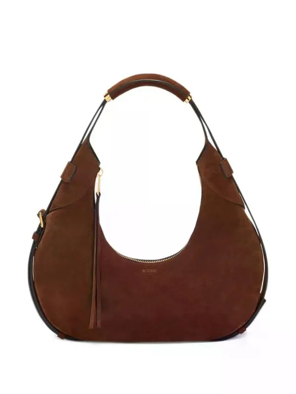 Moschino Suede Shoulder Bag - Brown