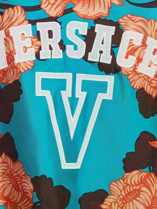 Versace Acid Bouquet Print V-neck Tank Top