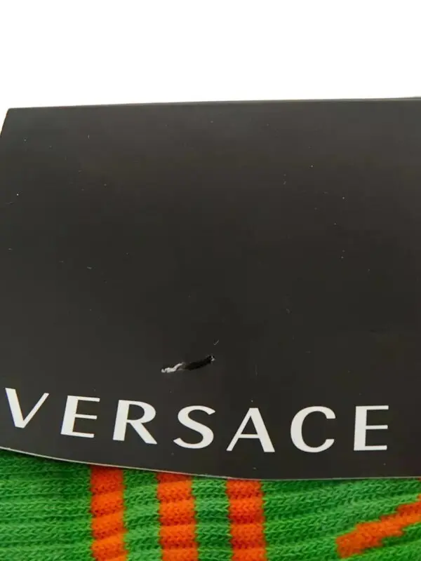 Versace Logo-detail Striped Socks