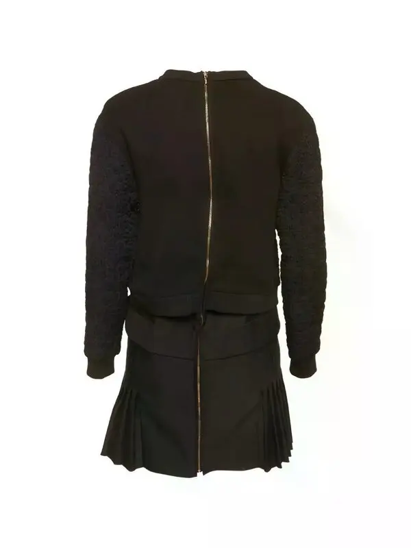 Victoria Beckham Navy Crepe Overlay Mini Dress