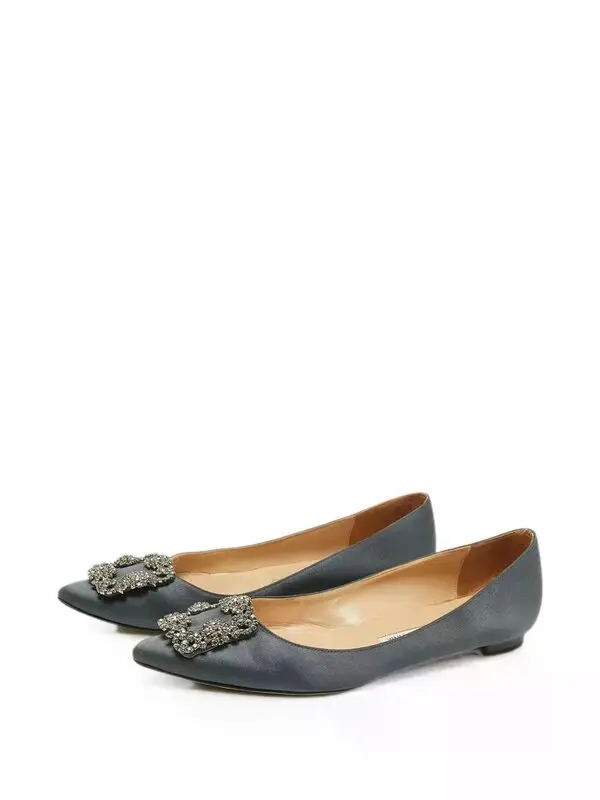 Manolo Blahnik Hangisi Buckle Ballet Flats
