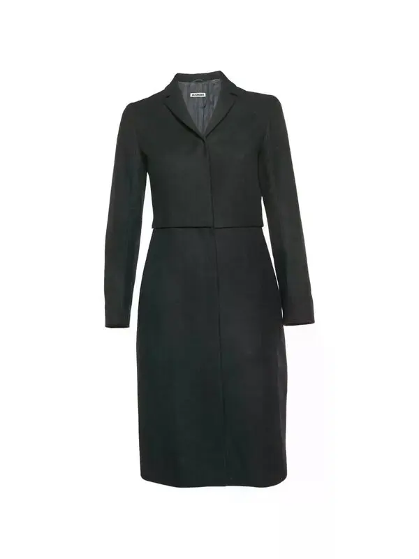 JIL SANDER Double-breasted Coat - Black