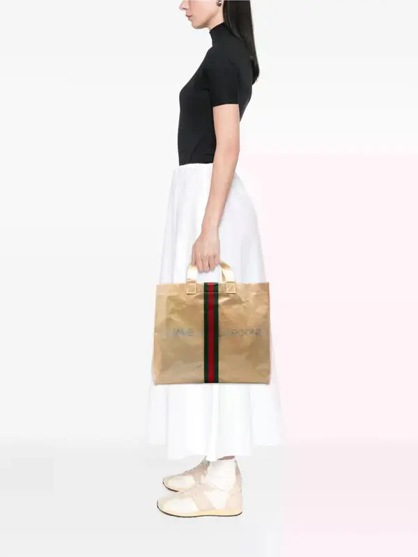 Gucci Pvc Web Shopper Tote Bag