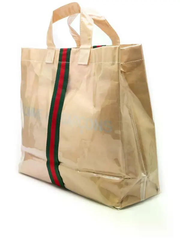 Gucci Pvc Web Shopper Tote Bag