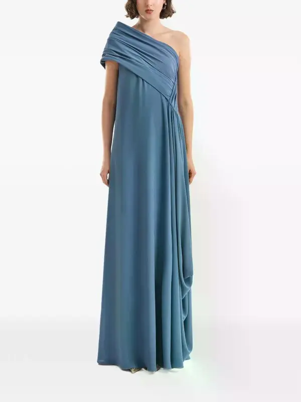 GEMY MAALOUF One-shoulder Draped Maxi Dress