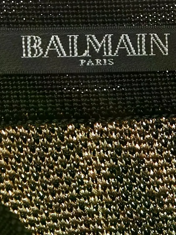 Balmain Leopard Jacquard Midi Pencil Skirt
