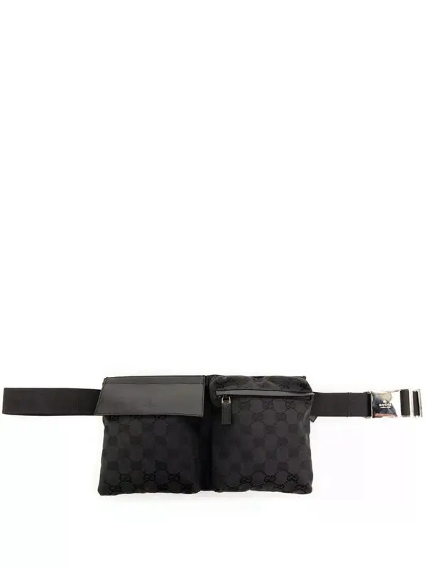 Gucci Gg Canvas Double Pocket Belt Bag