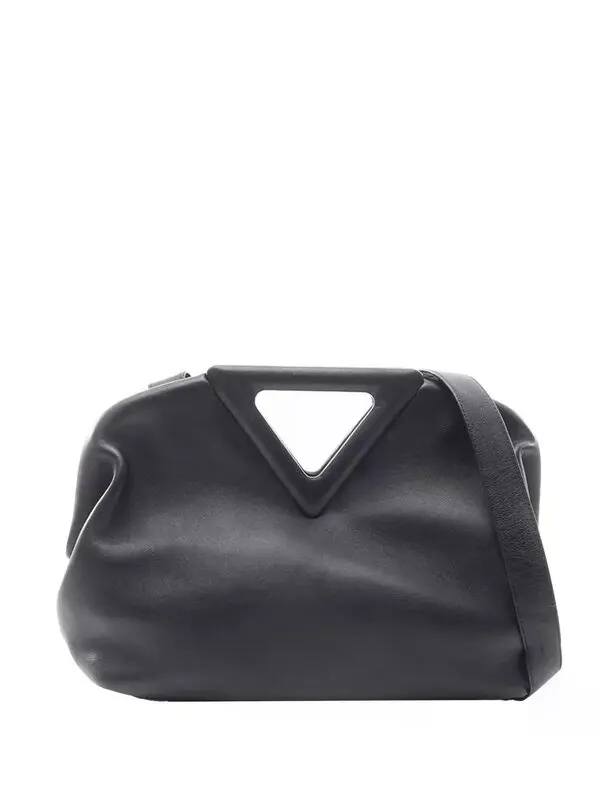 Bottega Veneta Medium Leather Point Satchel - Black