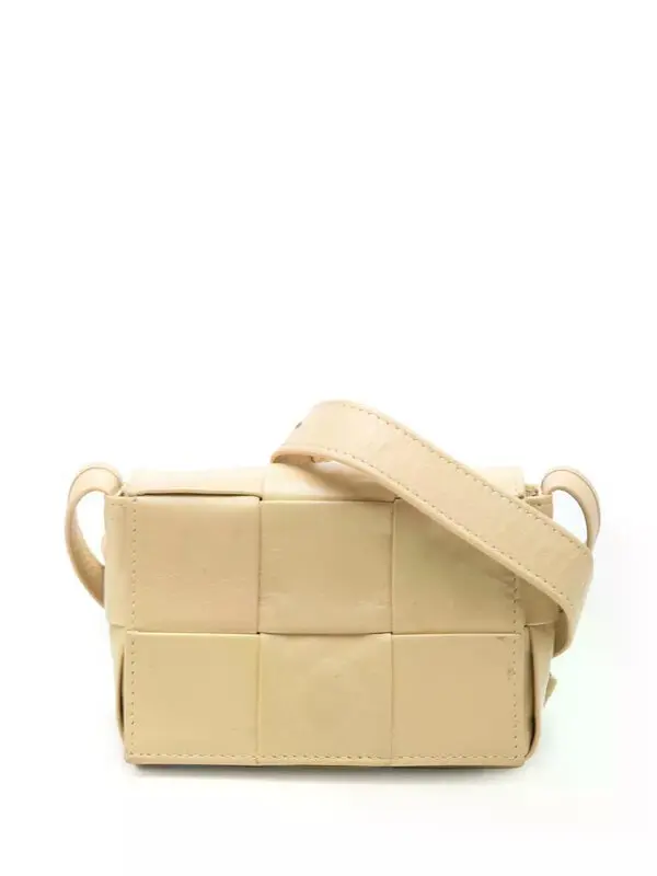 Bottega Veneta Extra Mini Nappa Intrecciato Cassette Crossbody Bag - Neutrals