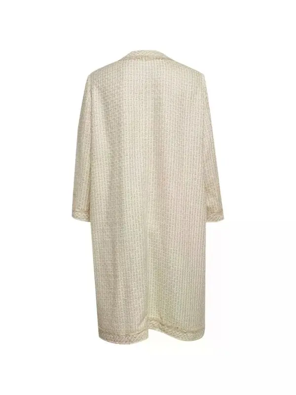 Carolina Herrera Open-front Tweed Coat